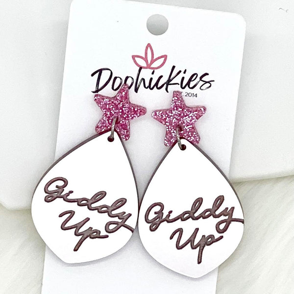 2" Boujee Cowgirl Acrylic Dangle Collection - Earrings – Southern Charm ...